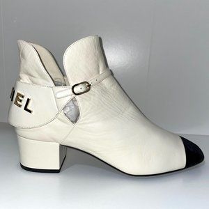 CHANEL | Shoes | Chanel Crowns Short Buckle Logo Boot 45mm | Poshmark